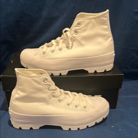 Converse | Shoes | Converse Ctas Lugged Hi Whiteblackwhite 8 Women Qs ...